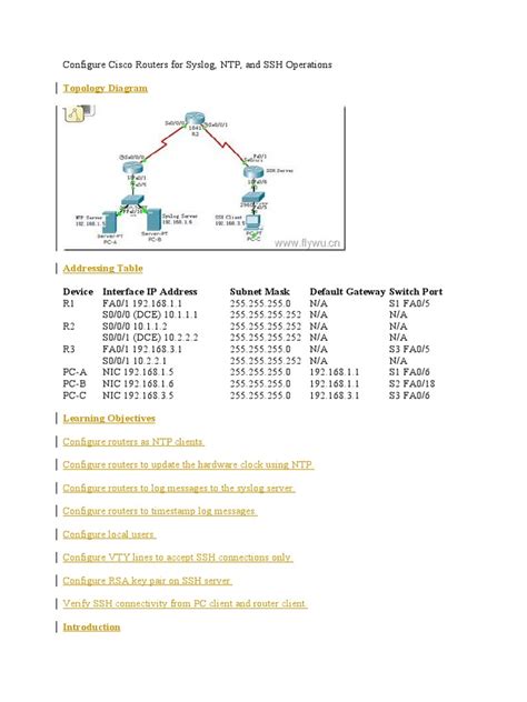 Configure Cisco Routers For Syslog Pdf Computer Network Telecommunications