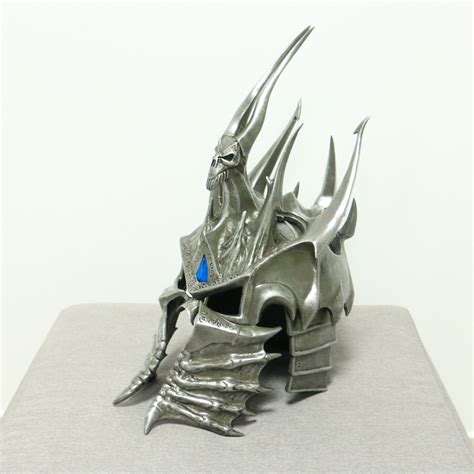 Arthas Lich King Cosplay World Of Warcraft Lich King Helmet Etsy