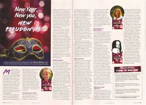 New Year New You New Pseudonym SIMON WHALEY