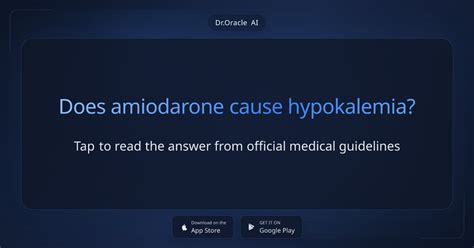 Does Amiodarone Cause Hypokalemia