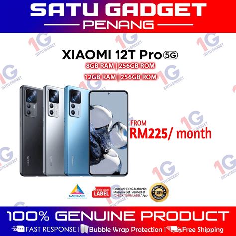 XIAOMI 12T Pro 5G 8GB RAM 256GB RAM 12GB RAM 256GB ROM With 1