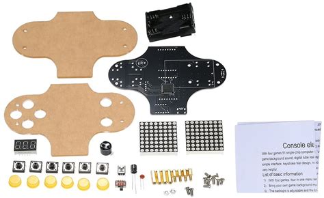 Upgraded Electronic DIY Game Console Kit V2 Soldering Practice Kit With