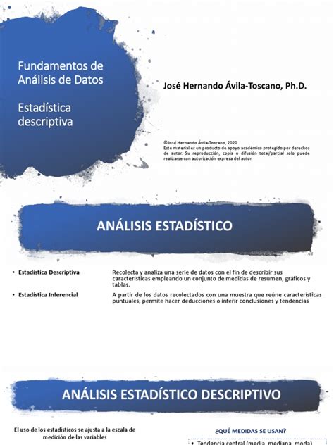 Análisis De Datos Descriptivos Pdf Estadísticas Descriptivas