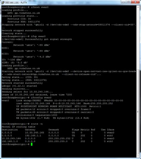 Sierra Wireless MC Modem QMI Raw IP Configuration