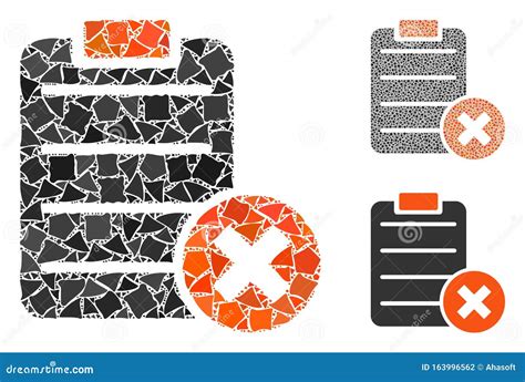 Reject Form Composition Icon Of Trembly Pieces Stock Vector