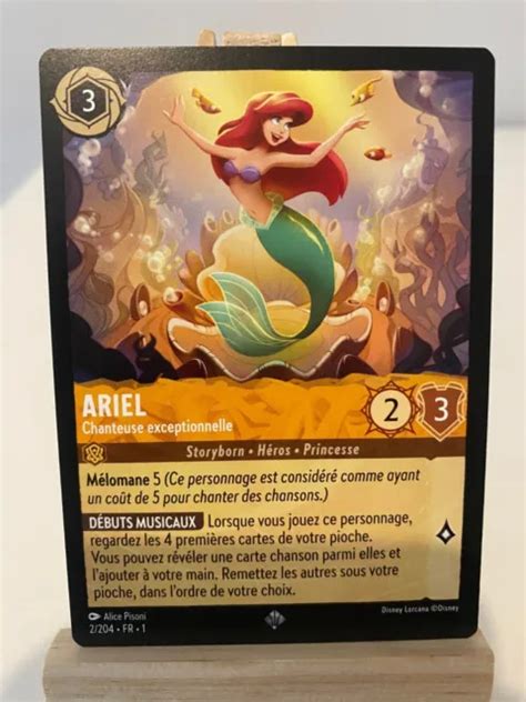 CARTE DISNEY LORCANA ARIEL 2 204 Super Rare Chapitre 1 FR NEUF EUR 17