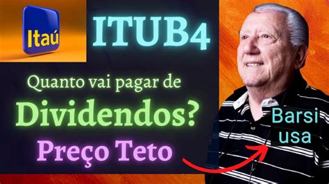 ITAU ITUB4 Dividendos em 2021 e Preço Teto Justo e Lucros das Ações