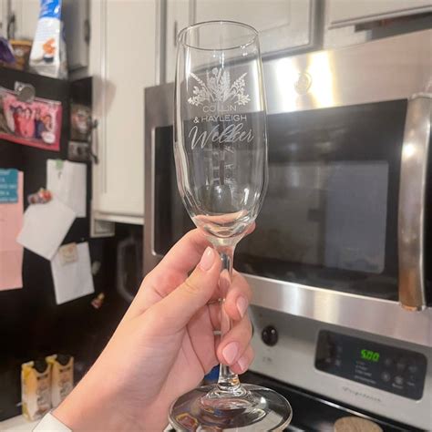 Personalized Toasting Glasses Etched Wedding Glasses Custom Wedding