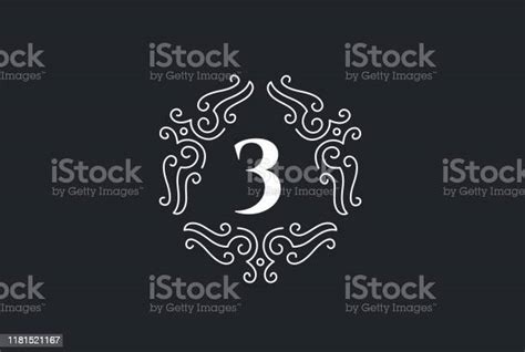 고급 흰색과 검은 색 로고 디자인 템플릿 벡터 일러스트 레이션 번호 0명에 대한 스톡 벡터 아트 및 기타 이미지 0명 고급