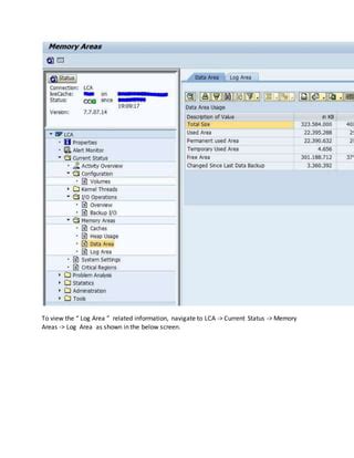 Live Cache Monitoring DOCX Databases Computer Software And Applications