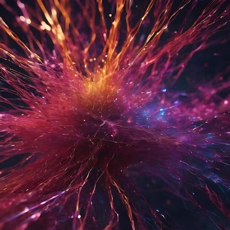 Premium Ai Image 3d Network Communications Background With Flowing And Floating Particles