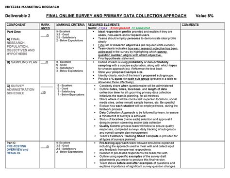Deliverable 2 Peer Deliverable 2 Final Online Survey And Primary Data Collection Approach