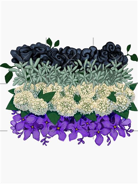 Asexual Flower Flag Sticker For Sale By Sal Does Art Redbubble