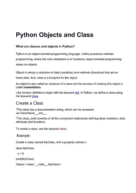 Solution Python Programming Objects And Class Studypool