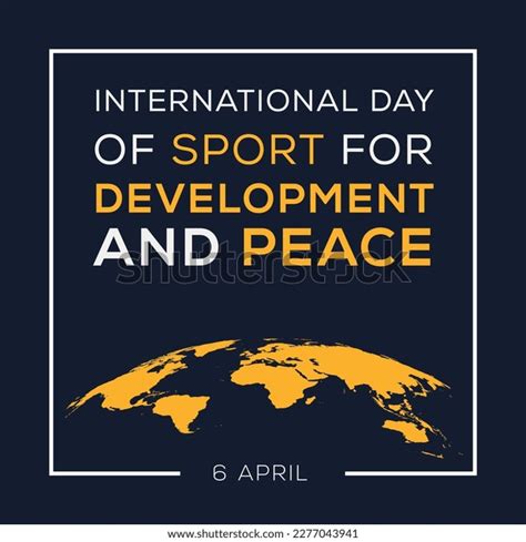 International Day Sport Development Peace Held Stock Vector Royalty