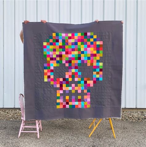 Sugar Skull Quilt Pdf Pattern With Video Etsy