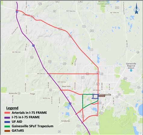 Map Of Gainesville Florida And Surrounding Cities Printable Maps