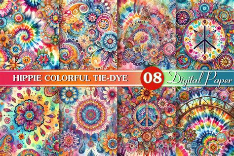 Hippie Colorful Tie Dye Background Graphic By Magic World · Creative