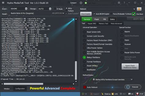 Xiaomi Redmi Note 8 Pro Begonia Backup Partition Successfully Done By Hydra Tool GSM Forum