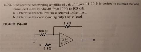 Solved Consider The Noninverting Amplifier Circuit Of Figure Chegg