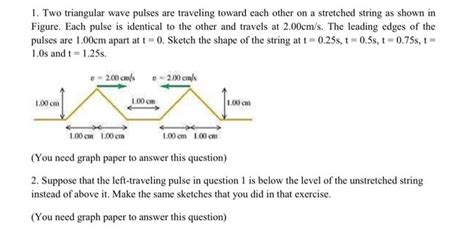 Solved Two Triangular Wave Pulses Are Traveling Toward Chegg Com