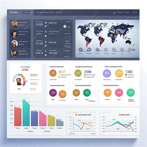Premium Photo Web Dashboard Hr Employee Performance Dashboard Widget