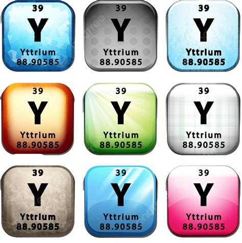 Yttrium Element Information Yttrium Illustrations Royalty Free Vector
