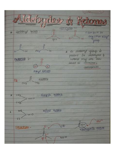 Aldehydes And Ketones Notes 1 Pdf