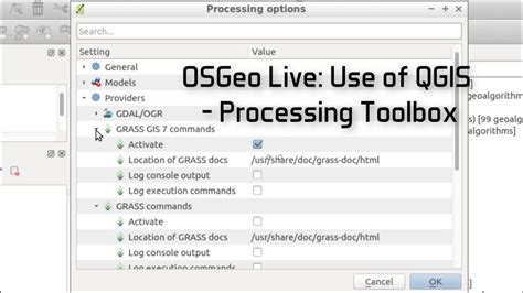 OSGeoLive 6 Use Of QGIS Processing Toolbox YouTube