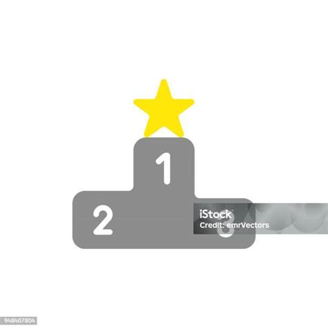 벡터 아이콘 개념의 수 상자 연단의 첫 번째 장소에 스타 기호 등급매기기에 대한 스톡 벡터 아트 및 기타 이미지 등급매기기 메달 수상대 1 Istock