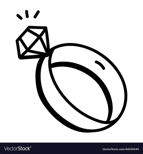 Diamond Ring Royalty Free Vector Image Vectorstock
