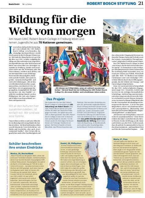 Neues Aus Der Robert Bosch Stiftung Im Bosch Zünder 42014 Robert