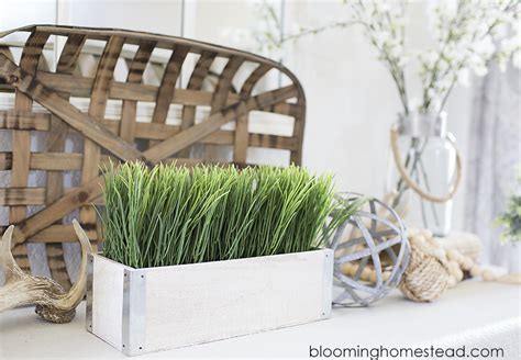 Faux Grass Decor Blooming Homestead