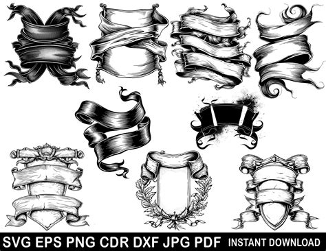 Banner Svg Bundle Svg Ribbon Bundle Shirt Label Logo Banner Ribbon