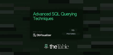 Mastering Advanced Sql Queries With Dbvisualizer And Postgresql The