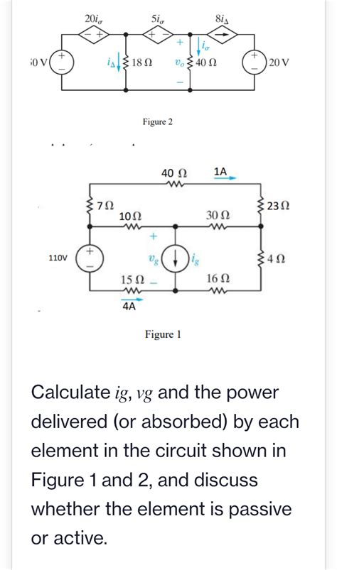 Solved Figure Figure Calculate Ig Vg And The Power Course Hero