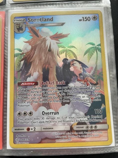 PokÉmon Tcg Stoutland Sun And Moon Cosmic Eclipse 248236 Holo Secret