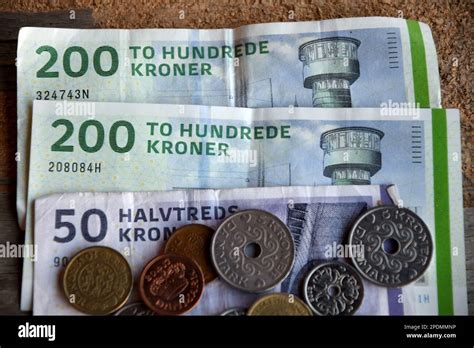 Copenhagen Denmark 15 March 2023 Danish Currency In Danish Kroner And