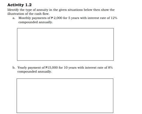 Solved Activity 1 2 Identify The Type Of Annuity In The Given