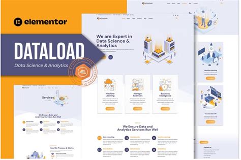 Dataload Data Science Analytics Elementor Template Kit Themenvato