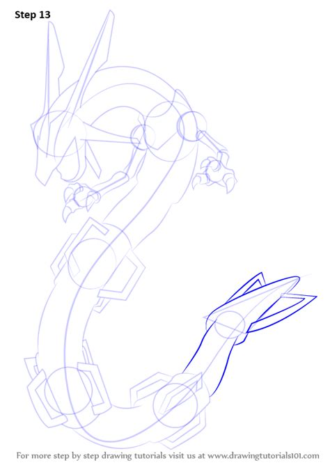 Learn How To Draw Rayquaza From Pokemon Pokemon Step By Step