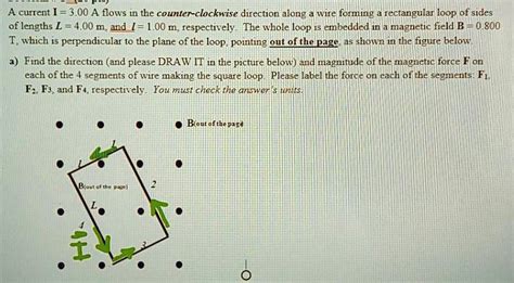 A Current I 300 A Flows In The Counter Clockwise Direction Along A Wvfe