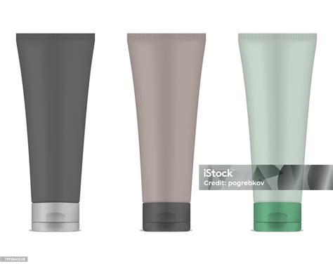 빈 스퀴즈 튜브 패키지 벡터 모형 세트 크림 젤 페이스트 일관성 제품 포장 모형 3차원 형태에 대한 스톡 벡터 아트 및 기타 이미지 3차원 형태 개체 그룹 건강관리와