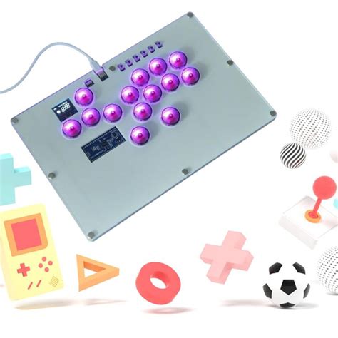 14 Key Hitbox Arcade Keyboard Joystick Fight Game Controller For Pc