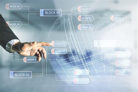 Premium Photo Man Hand Working With Abstract Virtual Coding Concept