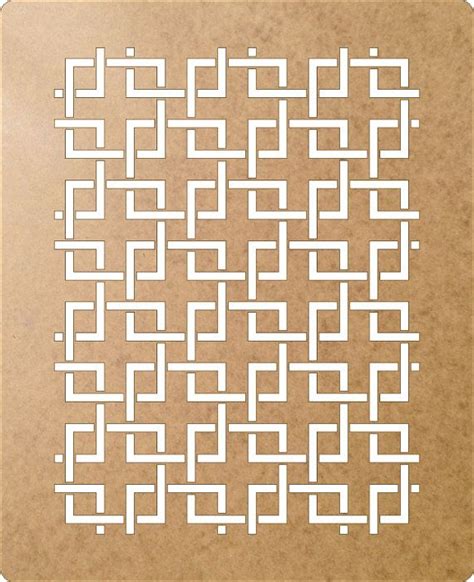 Interlocking Square Stencil Pattern