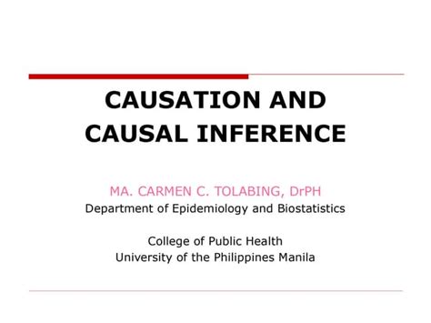 15 Causation And Causal Inference Pdf Basic Epidemiology Ppt