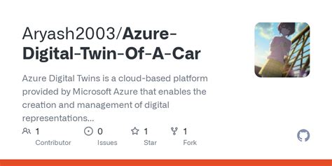 GitHub Aryash Azure Digital Twin Of A Car Azure Digital Twins Is A Cloud Based Platform