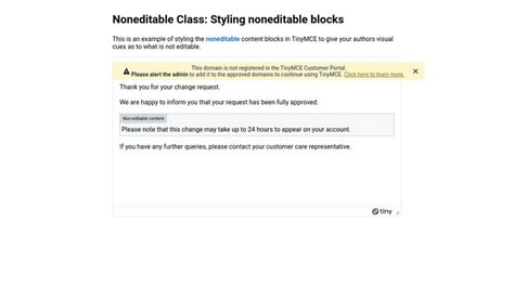 Tinymce Noneditable Plugin Styling Noneditable Blocks