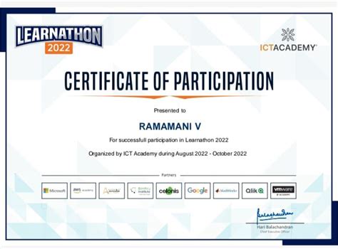 Ramamani Veeramani On Linkedin I Successfully Completed The Learnathon Im So Proud To Be